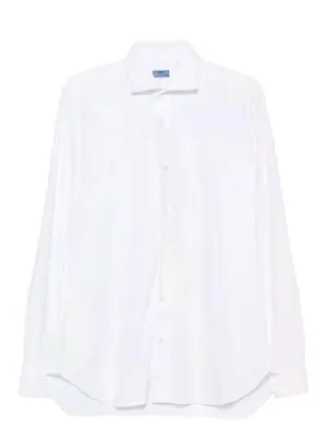 BARBA NAPOLI Long-sleeve Button-up Shirt - White