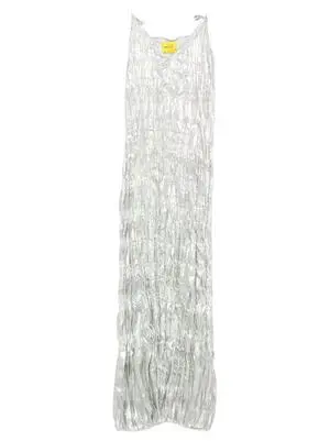 MARQUES' ALMEIDA Crinkled Slip Dress - Silver