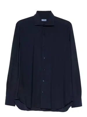 BARBA NAPOLI Long-sleeve Button-up Shirt - Blue