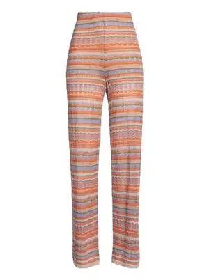 LIU •JO Straight Leg Knit Pants - Orange