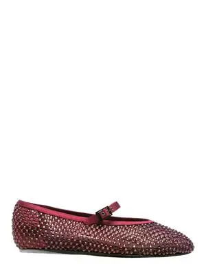 LE SILLA Gilda Crystal-embellished Ballet Flats - Red