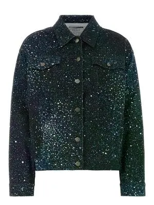 Giuseppe Di Morabito Galaxy-Print Denim Jacket Blue