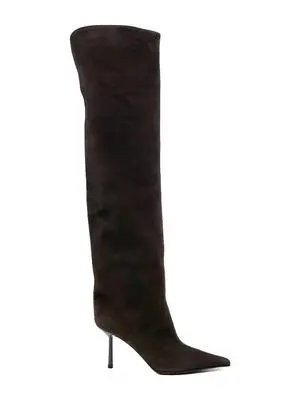 LE SILLA 80mm Knee-high Leather Boots - Brown