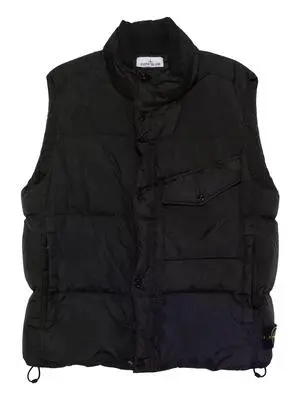Stone Island Quilted Panelled Vest - Black