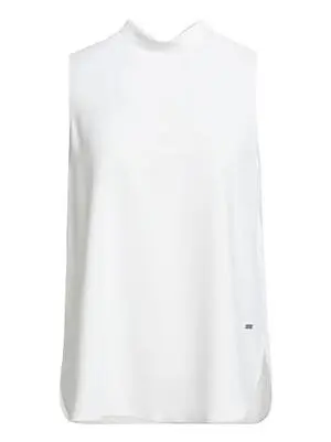 Armani Exchange Woven Tulle Top - White