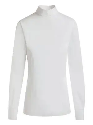 Bally High-neck Blouse - White