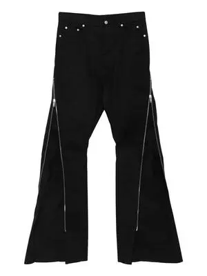 Rick Owens Zip-detail Flared Trousers - Black