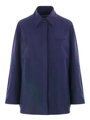 Alberto Biani Cotton-canvas Shirt With Pocket - Blue
