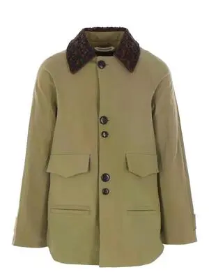 NAMACHEKO Embroidered-collar Canvas Jacket - Green