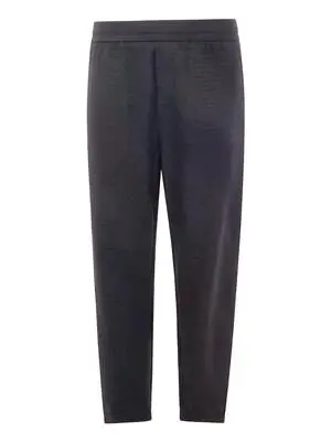 Emporio Armani Textured Trousers - Black