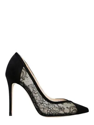 ANDREA WAZEN Nora Lace 105 Pumps - Black