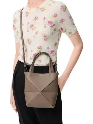 Loewe Mini Puzzle Fold Tote Taupe