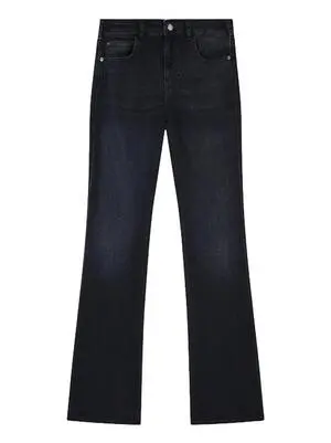 Emporio Armani Mid-high Rise Flared Jeans - Black