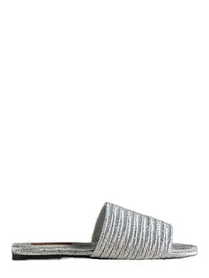 SIMONMILLER Verano Espadrille Slide Sandals - Silver