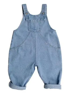 THE SIMPLE FOLK Oversized Denim Dungaree - Mid Denim