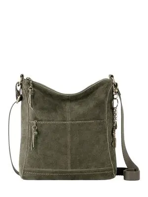 THE SAK Lucia Crossbody Leather Bag Moss Suede