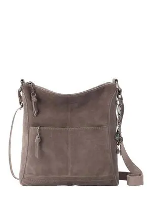THE SAK Lucia Crossbody Leather Bag - Mushroom Suede