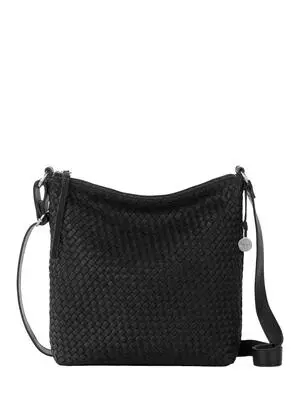 THE SAK Lucia Crossbody Leather Bag - Woven Black
