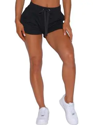 BOMBSHELL SPORTSWEAR Relaxed Fit Jogger Shorts - Black