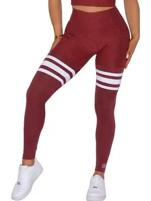 BOMBSHELL SPORTSWEAR Sculpting High-Rise Thigh High Leggings Rouge