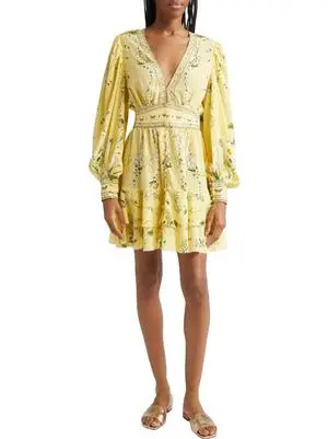 Camilla Button-front Long-sleeve Silk Minidress - Daisy Chains