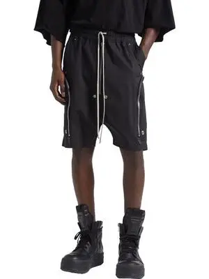Rick Owens Bauhaus Bela Drawstring Cargo Shorts - Black
