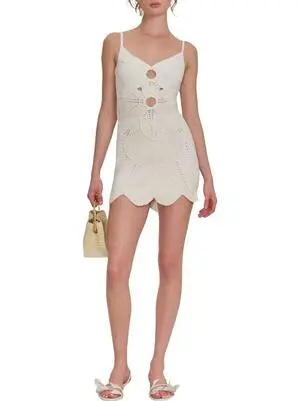 Cult Gaia Marlow Knit Minidress - Off White