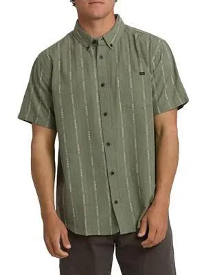 BILLABONG All Day Jacquard Short Sleeve Button-down Shirt - Granite Green