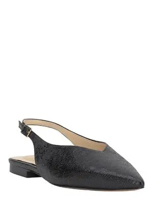 Jessica Simpson Mezzah Slingback Pointed Toe Flats - Black