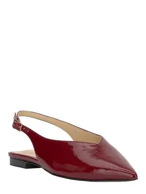 Jessica Simpson Mezzah Slingback Pointed Toe Flats - Chili Pepper