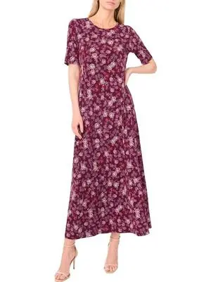 Vince Camuto Printed Maxi Dress - Sweet Plum
