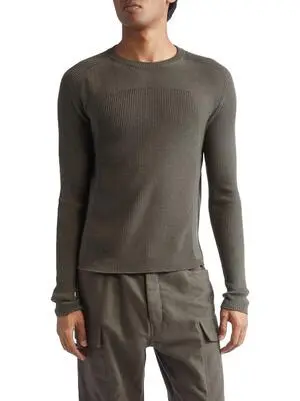 Rick Owens Geo Rib Virgin Wool Sweater Bosco
