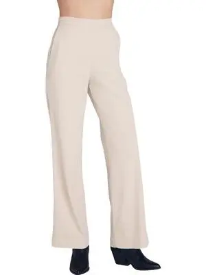Bella Dahl Catalina Pull-on Wide Leg Trousers - Ivory Stone