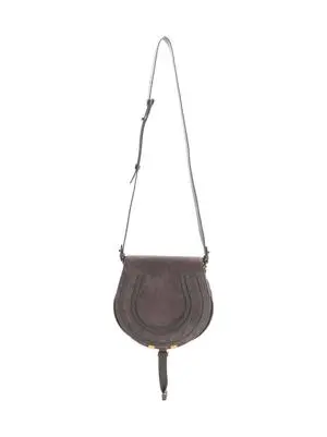 Chloé Large Marcie Suede Crossbody Bag - Flannel Grey