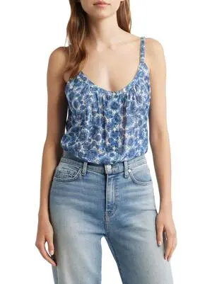 DÔEN Organic Cotton Nalina Tank - Bleu Soleil Fleurit