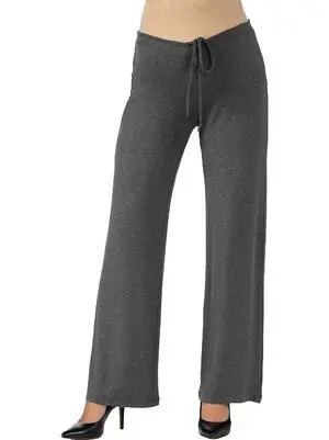 24SEVEN COMFORT APPAREL Maternity Drawstring Lounge Pants - Smoke