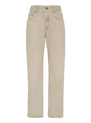 Brunello Cucinelli Authentic Denim Trousers - Warm Beige