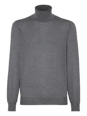 Brunello Cucinelli Cashmere And Silk Lightweight Sweater - Lead