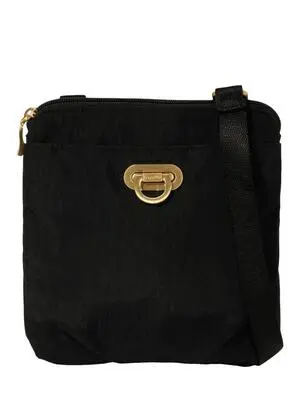 BAGGALLINI Coastal Flip Lock Mini Crossbody - Black With Gold Hardware