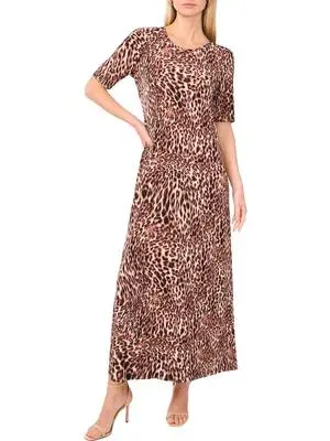 Vince Camuto Fit & Flare Maxi Dress - Rich Taupe