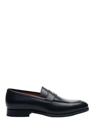 Jack Erwin Leather Penny Loafer - Black Full Grain