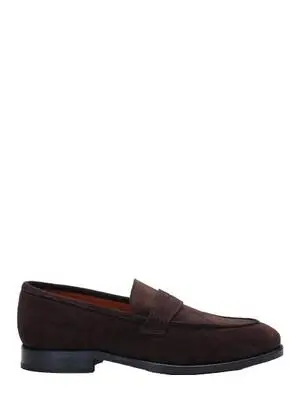 Jack Erwin Leather Penny Loafer - Dark Brown Suede