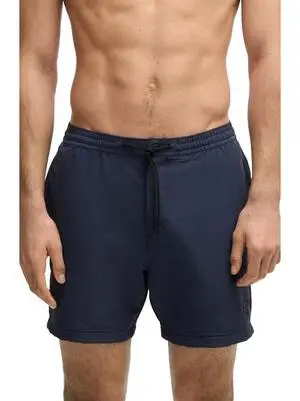 BOSS Solid Stretch Swim Trunks - Navy
