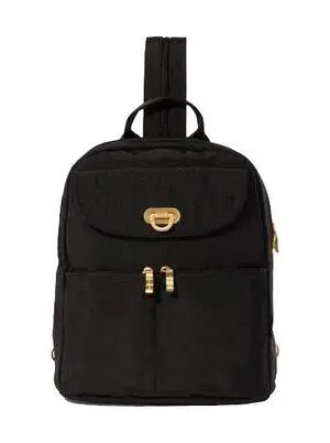 BAGGALLINI Coastal Flip Lock Day Pack Black W/gold Hardware