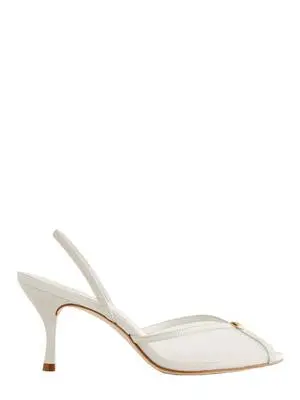 REFORMATION Slingback Sandal - White Mesh