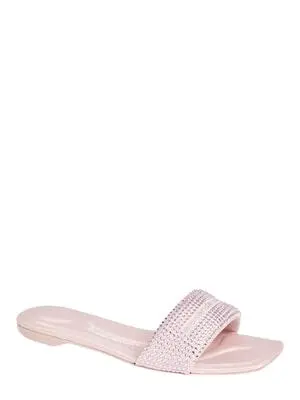 Alexander Wang Vy Crystal Embellished Slide Sandal Light Pink