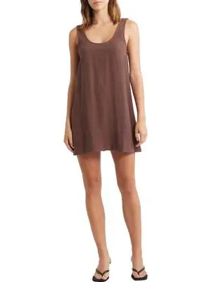 SUNDAY RITUAL Sleeveless Mini Sundress - Brown