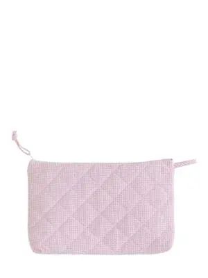 LITTLE ENGLISH Quilted Cosmetic Bag - Light Pink