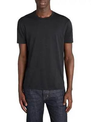 TOM FORD Short Sleeve Lyocell & Cotton Crewneck T-shirt Naa Black