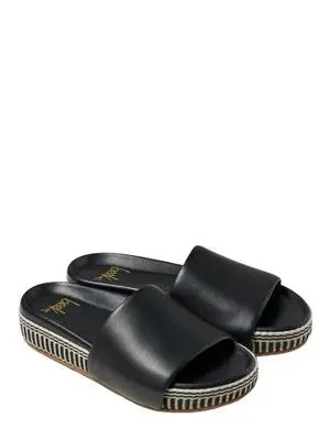 Beek Pelican Platform Slide Sandal Black